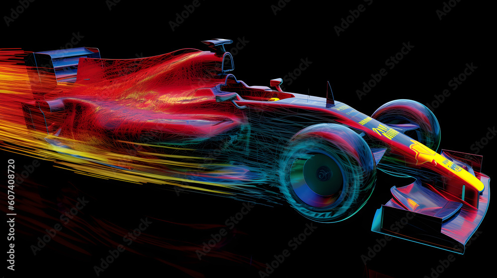 Finite Element Analysis Fea Of An F1 Car Stock Illustration Adobe Stock