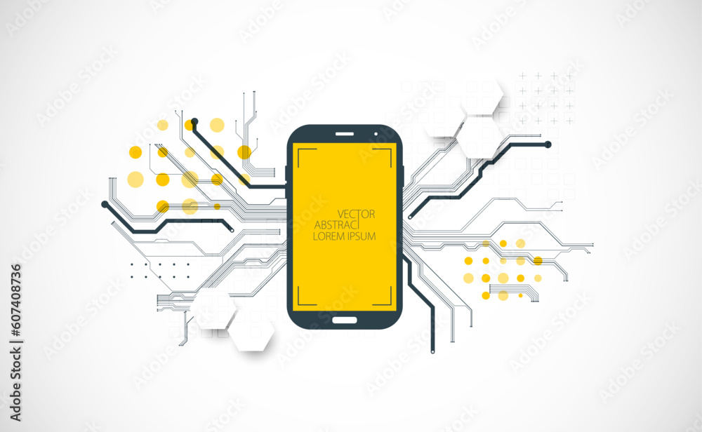 Mobile phone background. Вig data flow processing concept, cloud ...