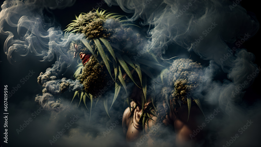 Cannabis monsters Stock Illustration | Adobe Stock