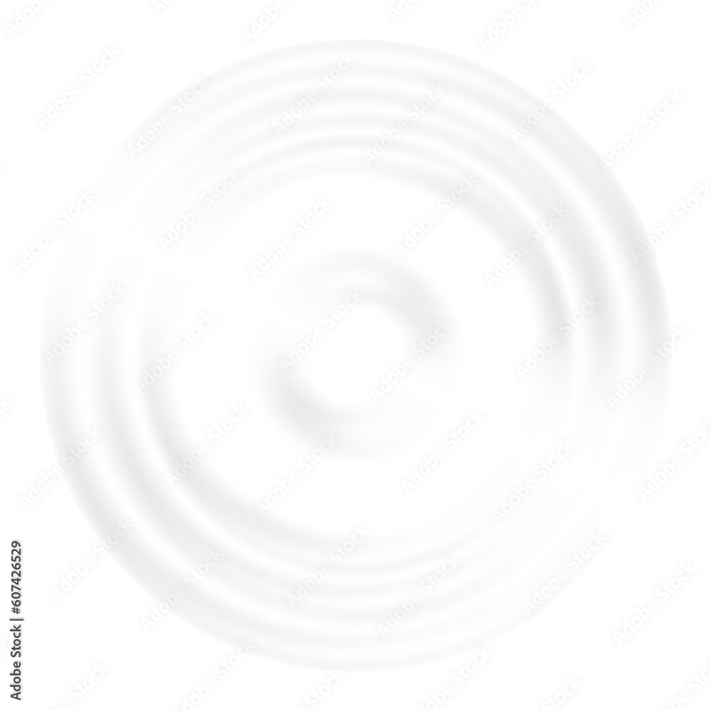 Water Ripple Effect Top View Realistic Caustic Drop Or Sound Wave