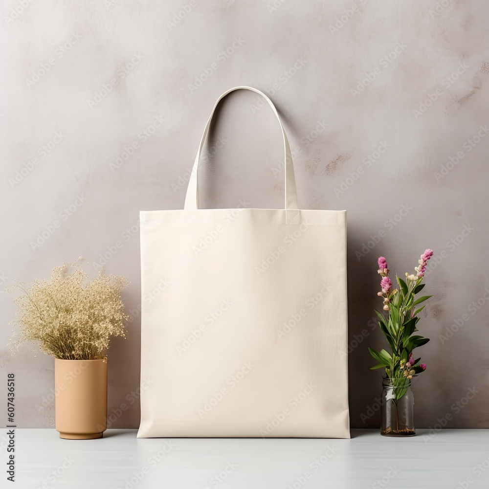 Empty tote bag mockup Stock Illustration | Adobe Stock