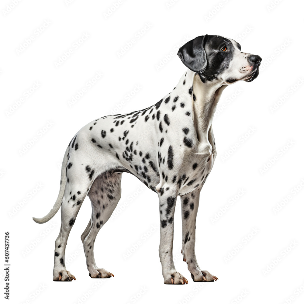 Dalmatian dog isolated on the transparent background PNG. AI generative ...