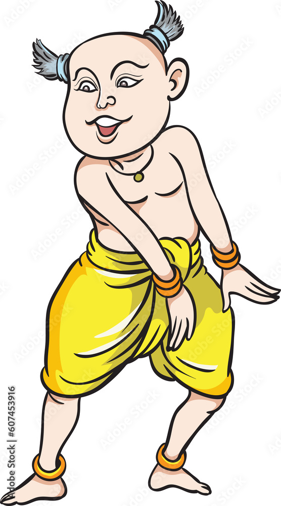 Thai traditional dance, Thai children, Thai cartoons. pop art retro ...