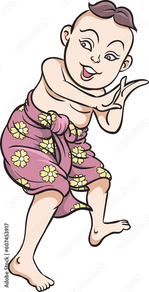 Thai traditional dance, Thai children, Thai cartoons. pop art retro ...