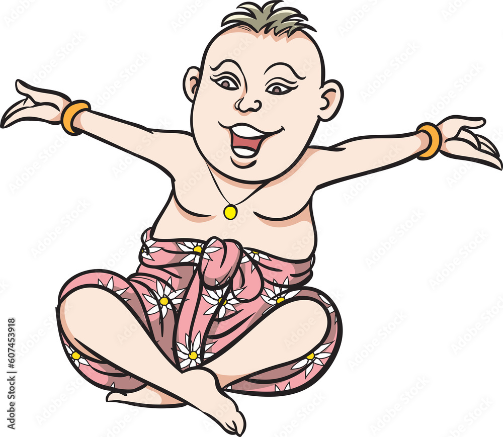 Thai traditional dance, Thai children, Thai cartoons. pop art retro ...