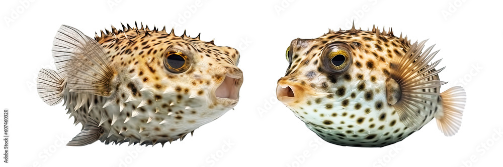 A puffer fish isolated on transparent background - Generative AI Stock ...