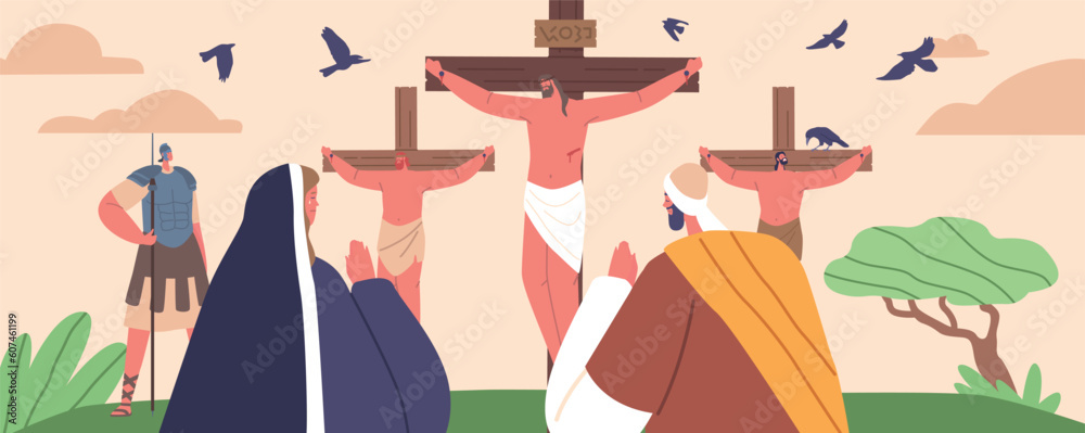 Jesus Crucifixion Profound Biblical Scene Depicting Jesus' Sacrifice On ...