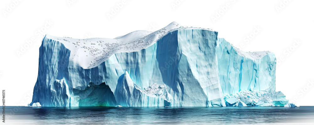 Poster An iceberg isolated on transparent background - Generative AI ...