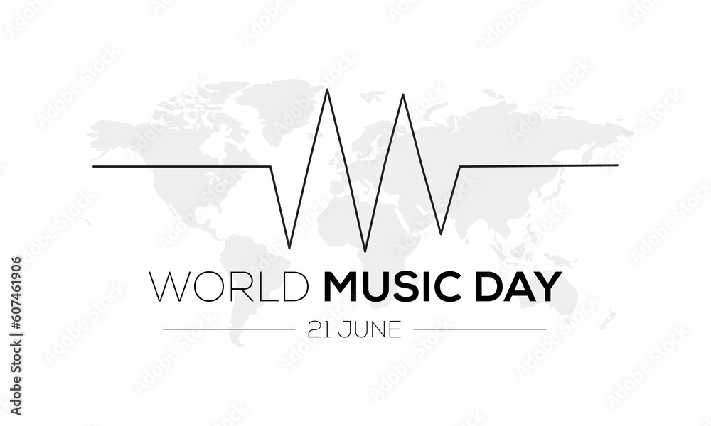 music day banner background, world music day vector template, design ...