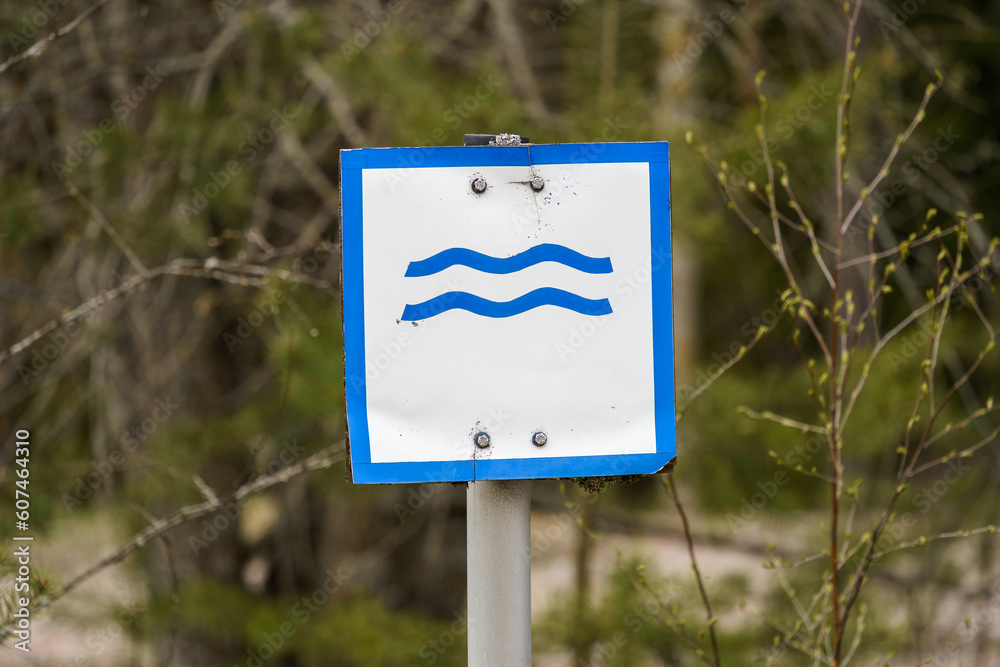Groundwater area sign with nature background. Stock Photo | Adobe Stock