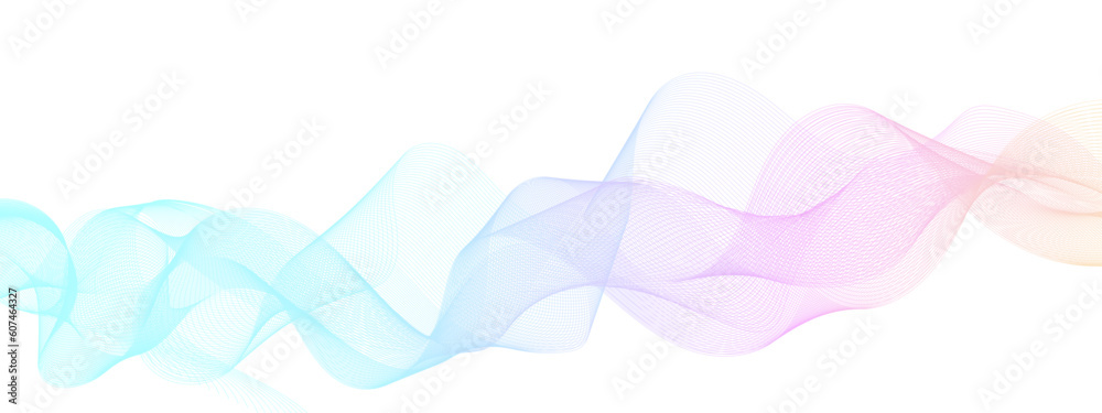 Abstract colorful wave and curve lines with technology background ...