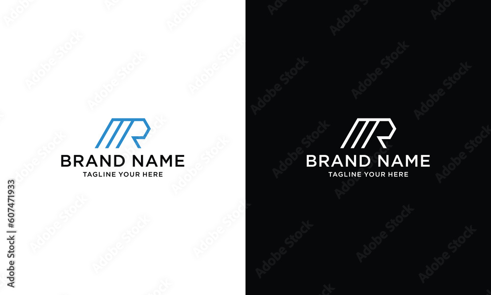Initial Letter MR Logo Template Design Stock Vector | Adobe Stock