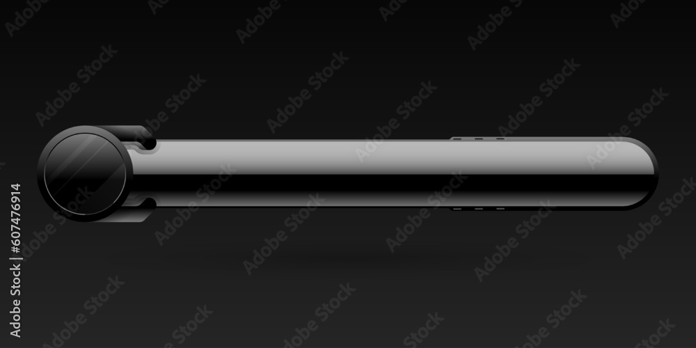 Abstract black lower third gui title banner bar for screen broadcast ...