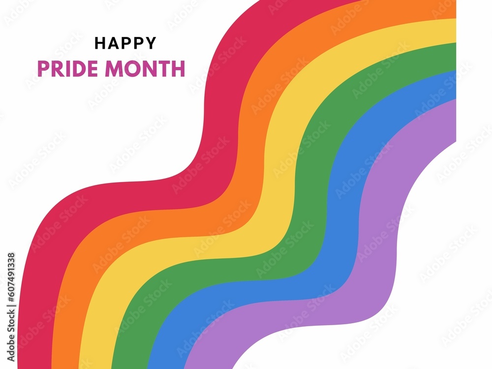 Pride Month Color Palette Concept for pride flags. Rainbow flag ...