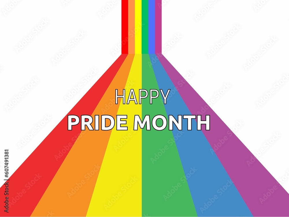 Pride Month Color Palette Concept for pride flags. Rainbow flag ...