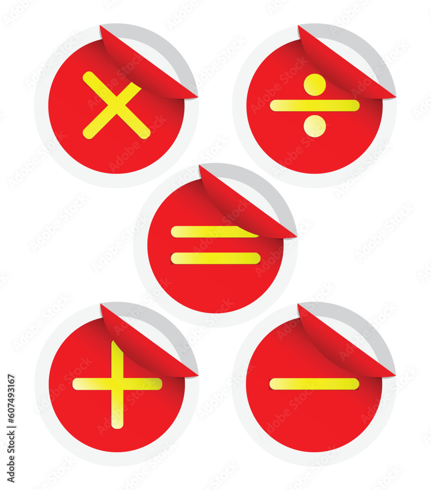 Math symbols Plus sign, subtraction, multiplication, and division ...
