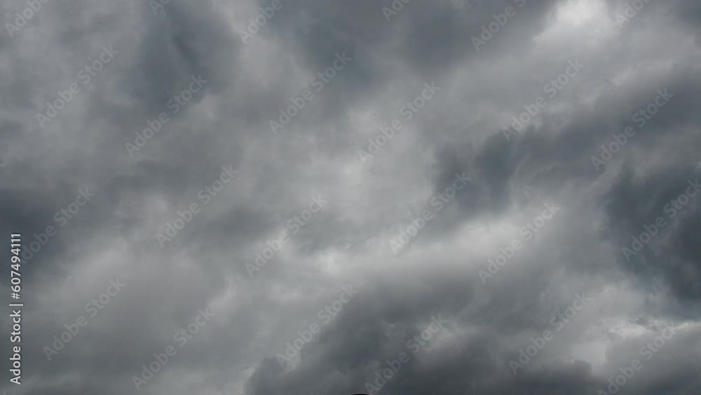 Terrible air whirlwind. Formation of a tornado. Cumulonimbus clouds ...