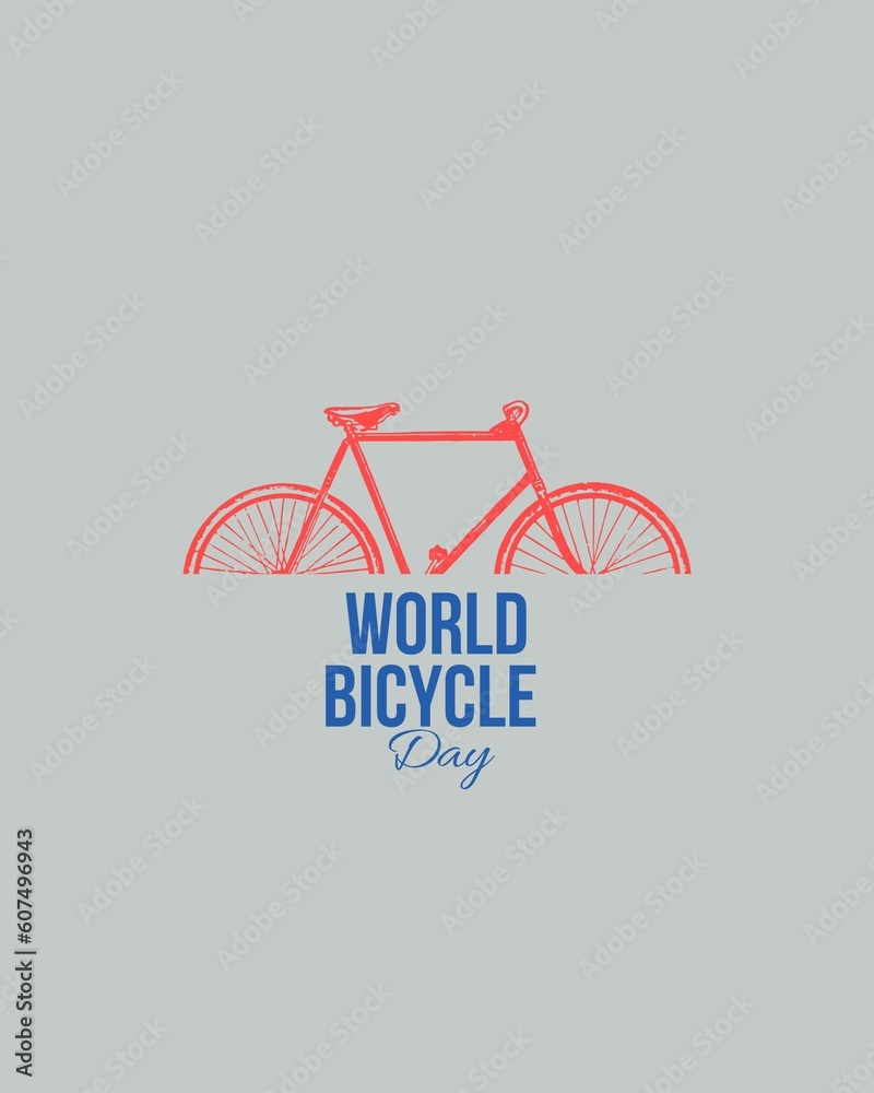 World Bicycle Day, Happy Bicycle Day, Design for Banner, Greeting Cards ...