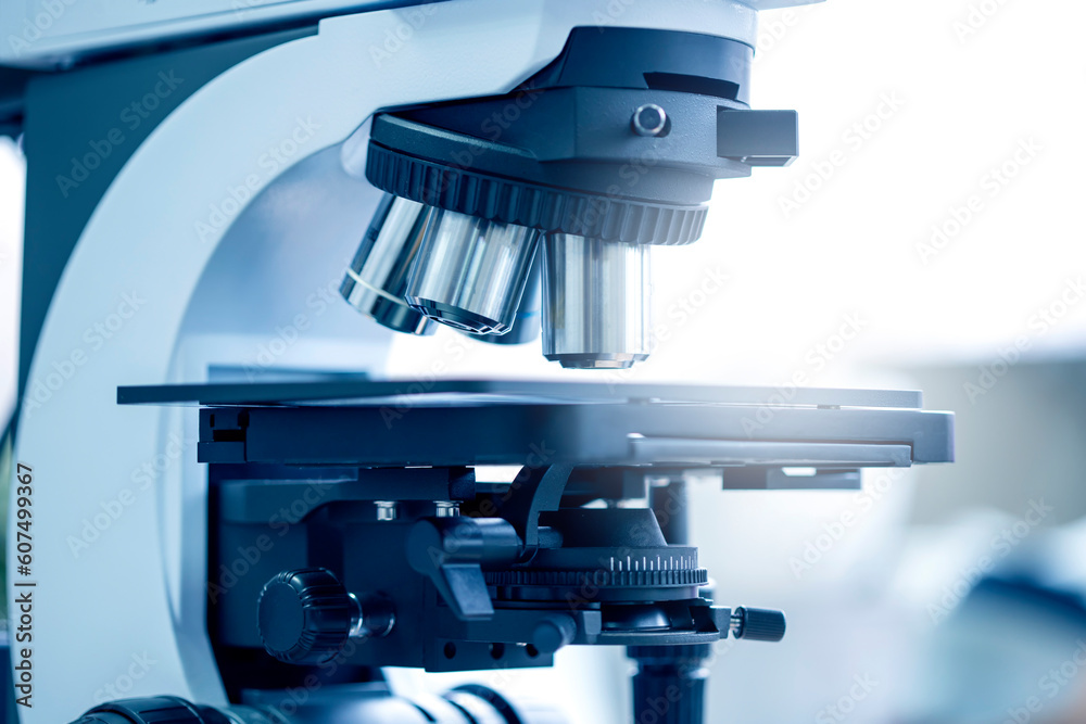 Medical laboratory, Microscope for chemistry biology test samples ...