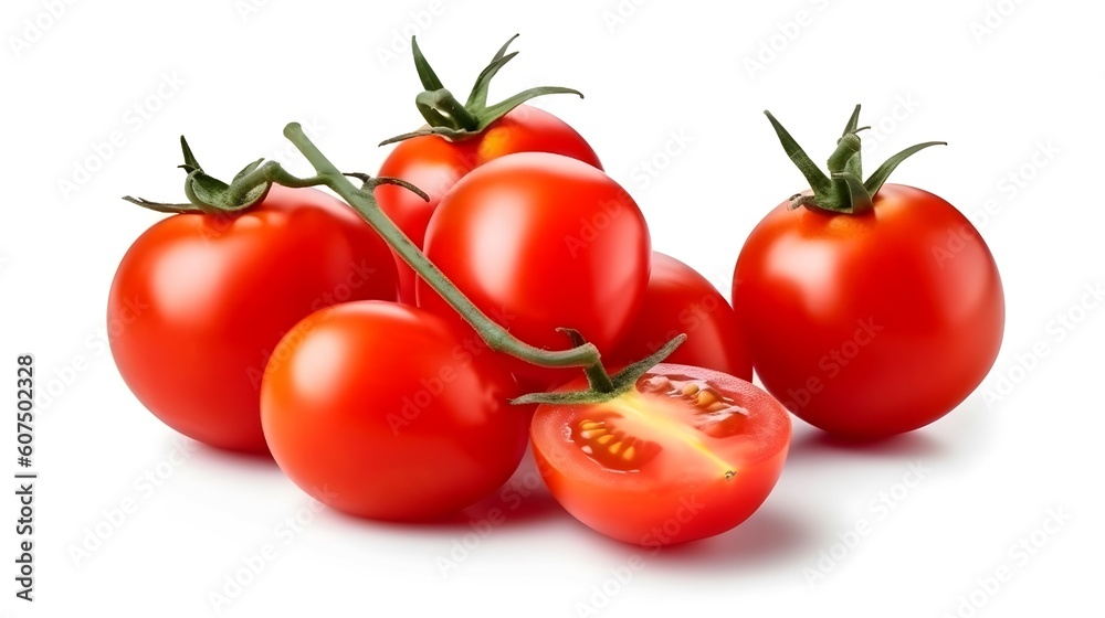 Fresh tomatos isolated on white background. With clipping path ...