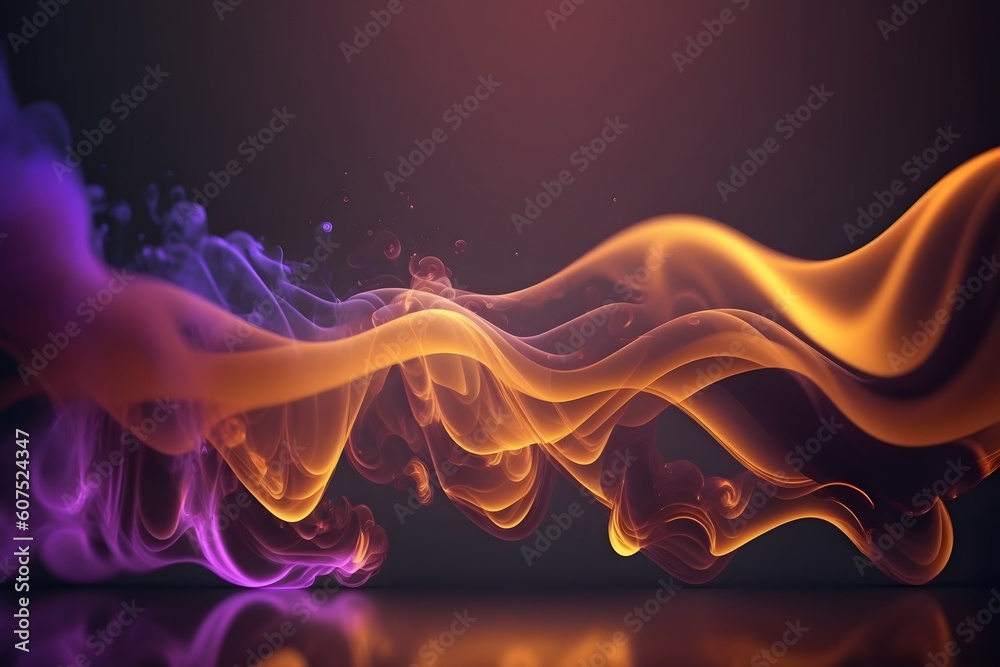 Abstract background with smooth color wave. Smoke wave background ...