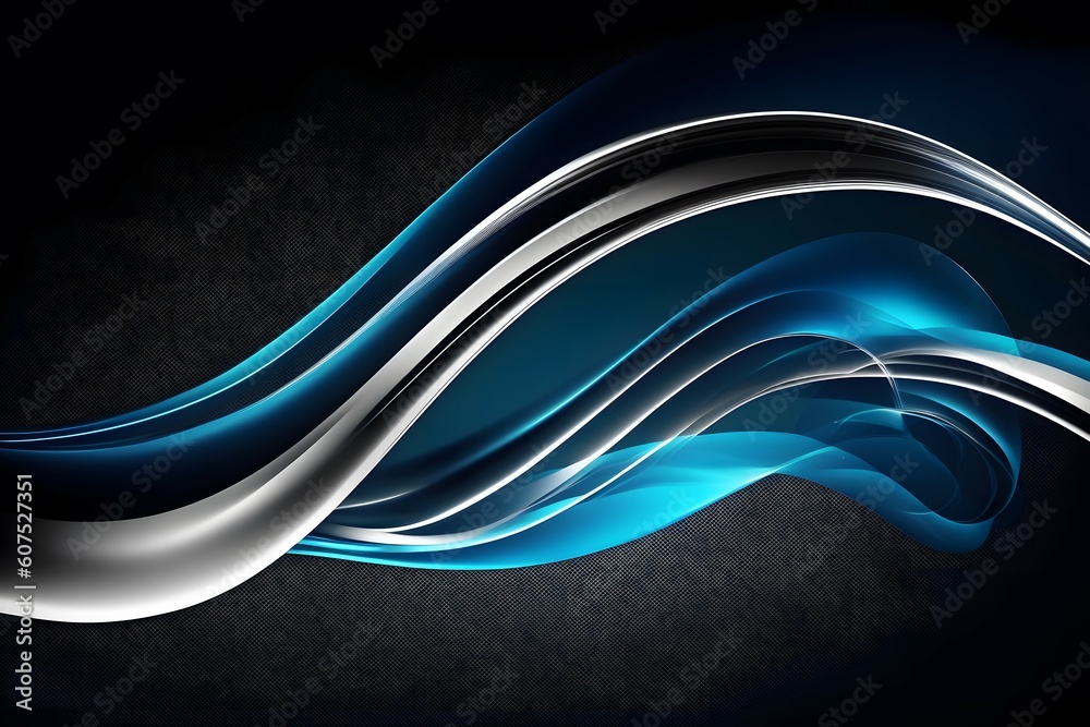 Abstract grey, blue smooth element swoosh speed wave modern stream ...