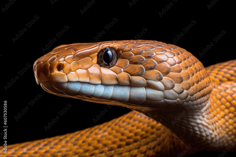 A close-up view of an inland taipan, one of the world's most venomous ...