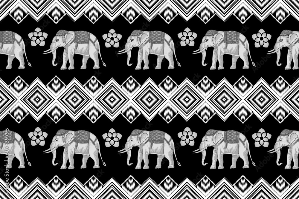 Elephant Tribal Pattern