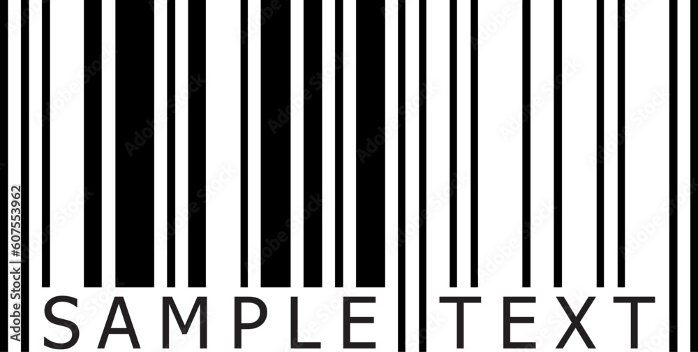 sample text barcode Stock Vector | Adobe Stock