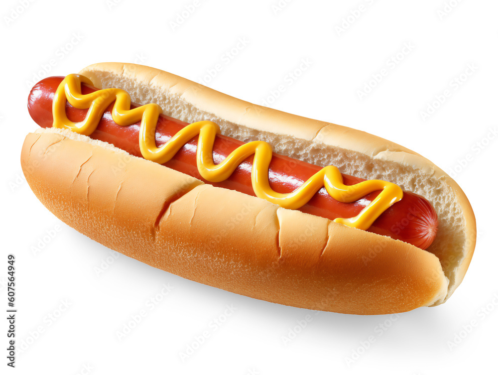 Hot dog isolated on white and transparent background, png Stock ...