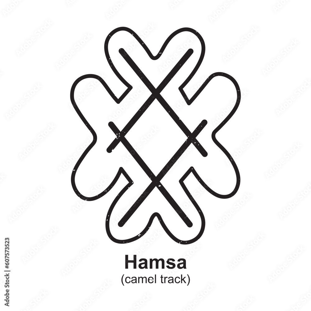 Hamsa (camel track) - Berber Symbol, Amazigh Symbol, North African ...