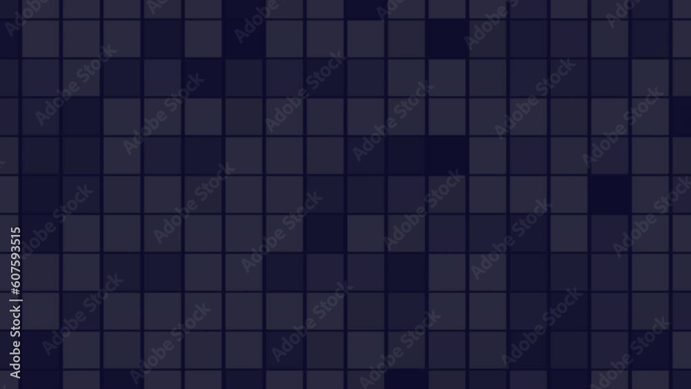 Gradient blue squares pattern in rows, motion abstract corporate, cyber ...