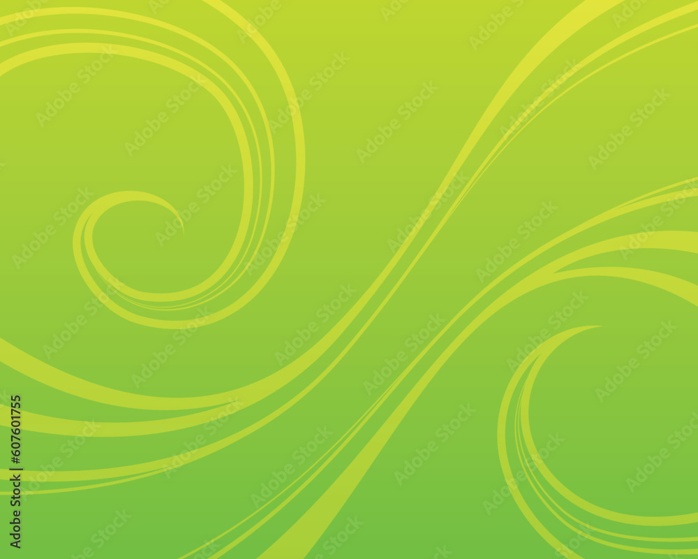 Vector Swirly Green Background. Stock Vector | Adobe Stock
