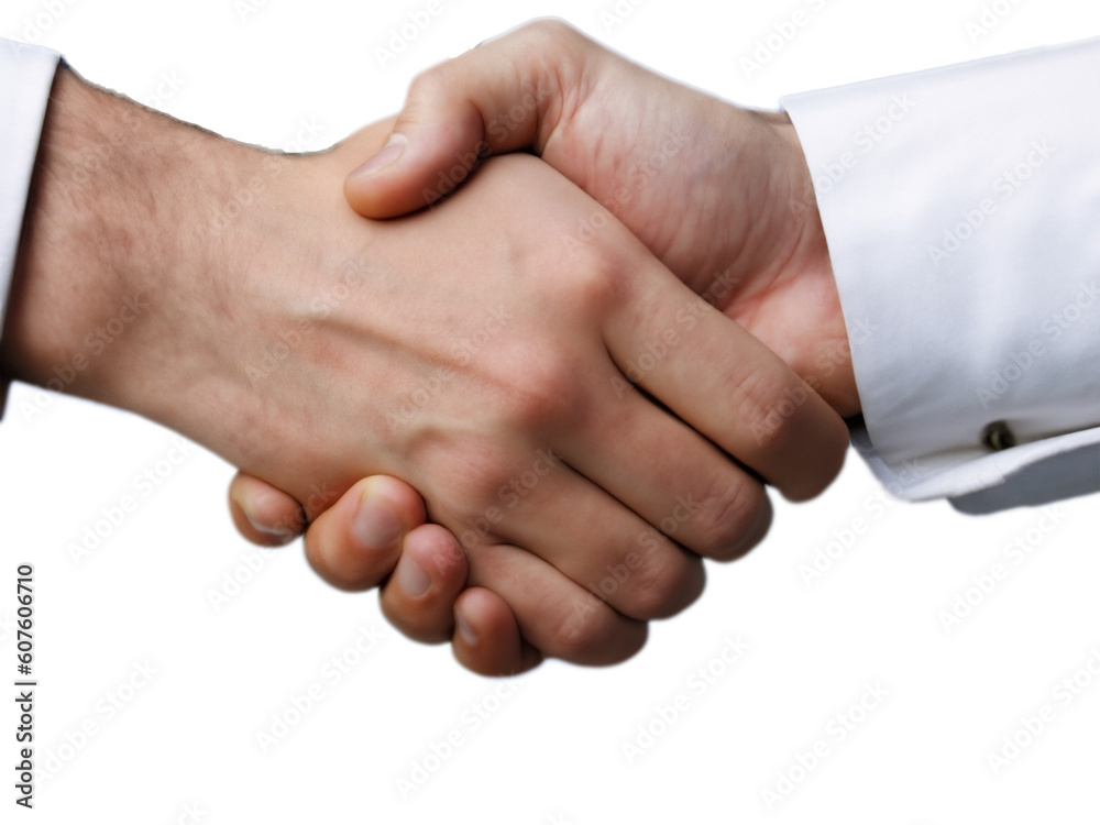 Close-up of a Handshake - Transparent Background PNG Clip Art Stock ...
