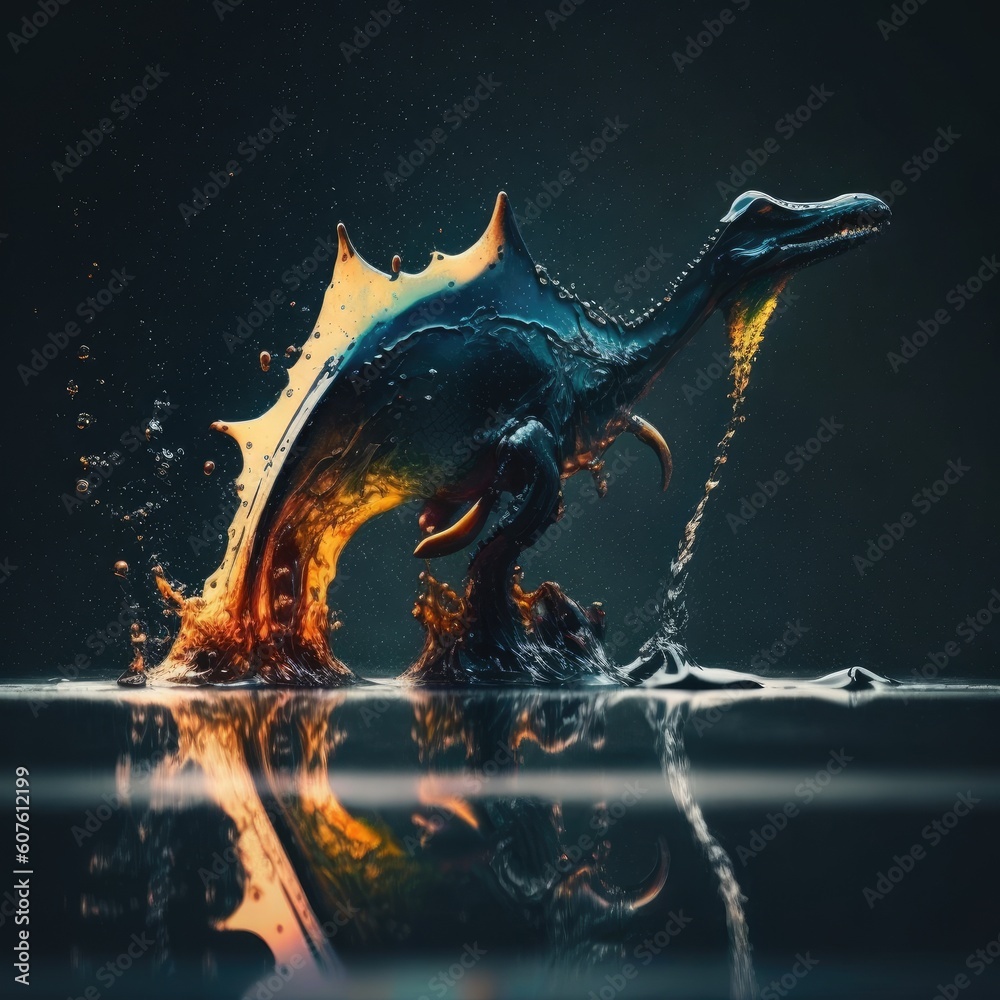 Dinosaurs. Extinct species of animals. Big strong toothy predators ...