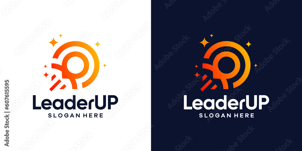 Leadership logo design with leader logo, Startup Launch, and pin ...