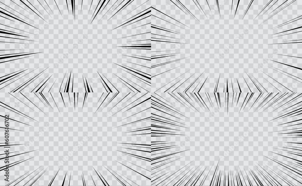 Manga transparent background. Comic explosion, motion. Comic book ...