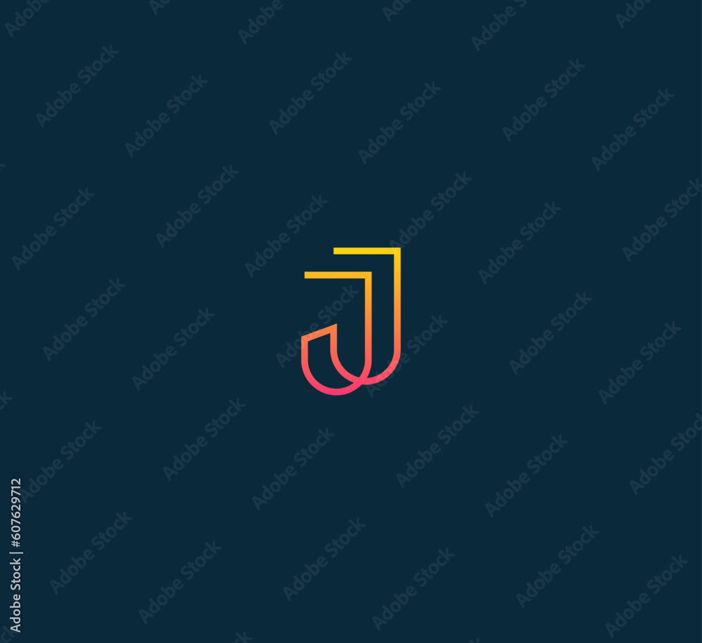 Letter J, JJ logo icon design template elements. Stock Vector | Adobe Stock