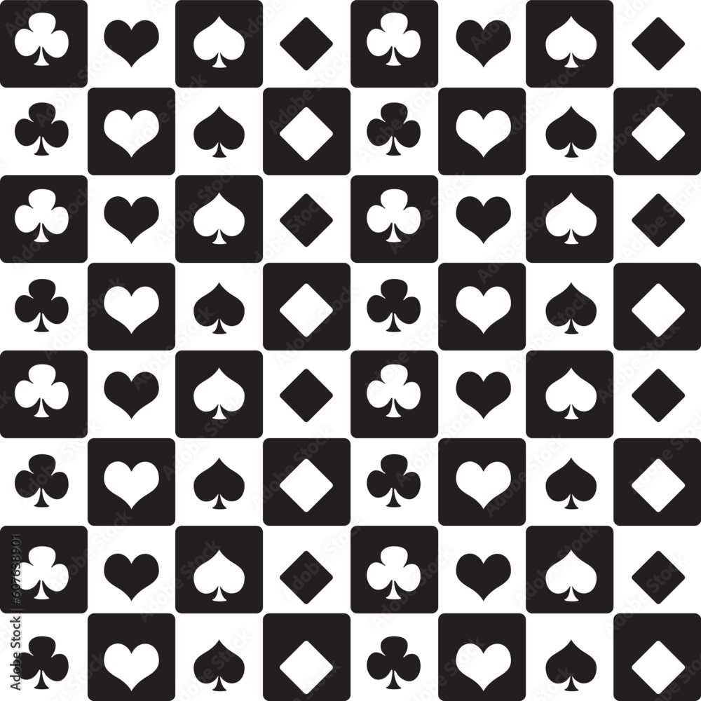 Square seamless background pattern from black warning symbols are ...