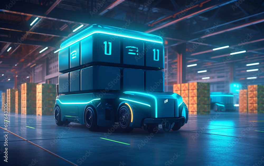 Autonomous Robotic Transportation Or Automated Guided Vehicle Systems Agv Operating Transfer