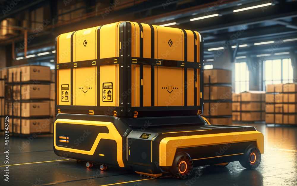 Concept of smart factory and 5G for industrial. Autonomous Robotic ...