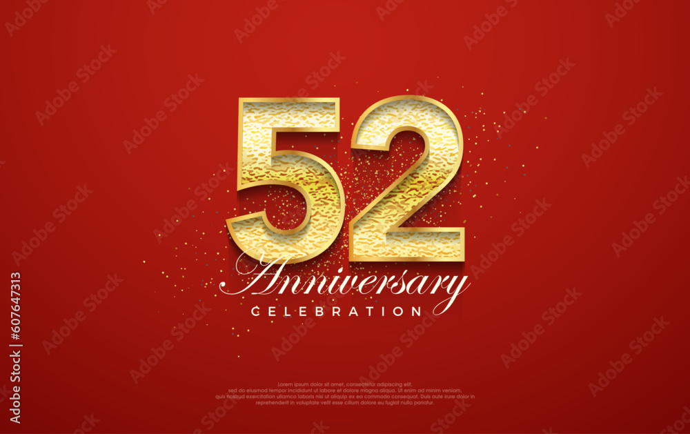Vecteur Stock 52nd anniversary number, for a birthday celebration ...