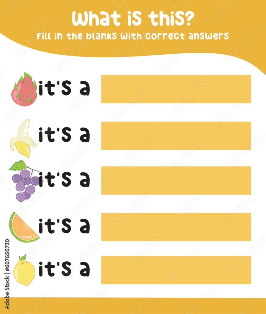 What tropical fruits do you see? Guess and fill in the blanks with ...
