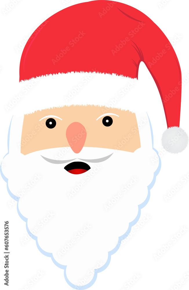 Christmas Santa faces element with cute eyes. Santa faces collection on ...