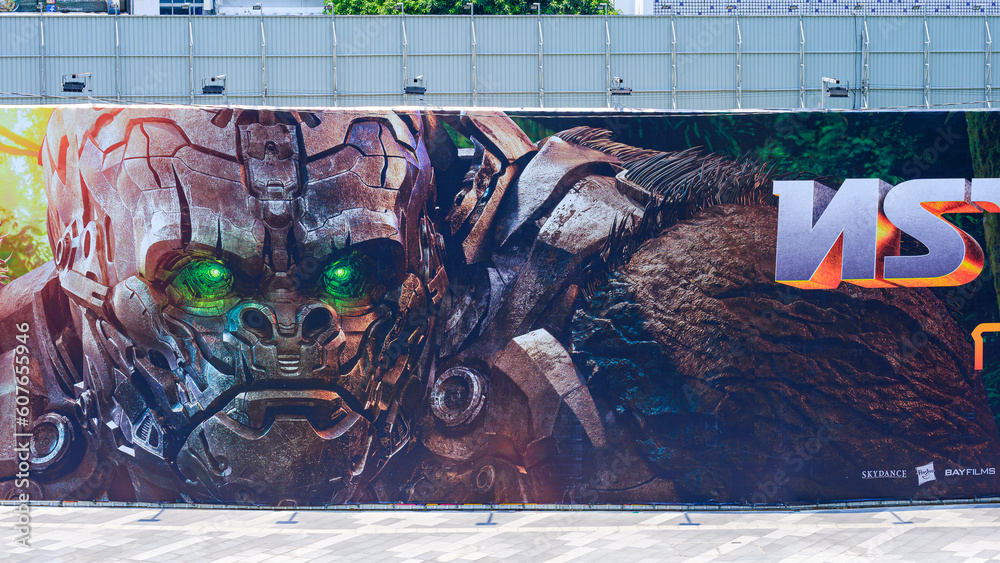 Bangkok, Thailand - May 26,2023 : Face of Optimus Primal robot on ...