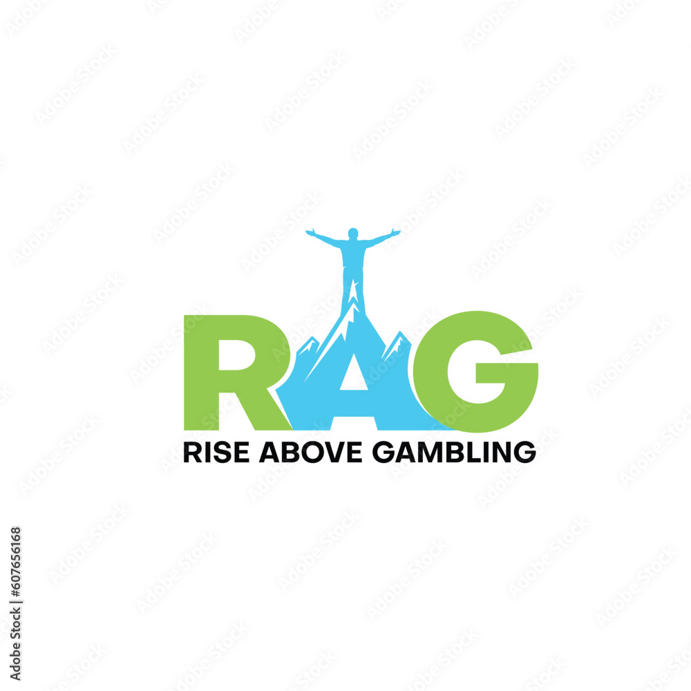 Gambling Clinic Logo Design Vector Template Stock Vector | Adobe Stock