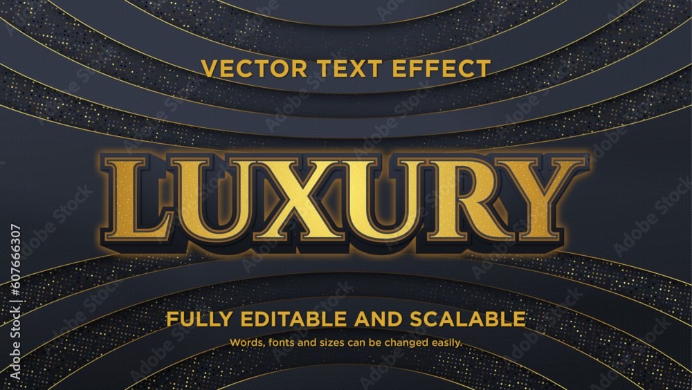 LUXURY GOLD TEXT EFFECT EDITABLE Stock Vector | Adobe Stock