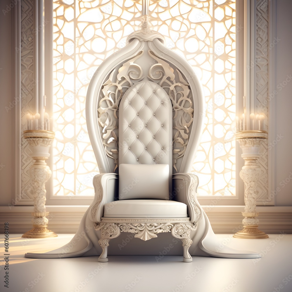 Royal Throne Chair Digital Backdrops - AI generated Stock Illustration ...