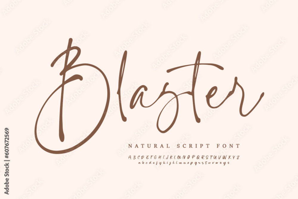 Blaster is a Handwritten Script font with natural strokes on each glyph ...