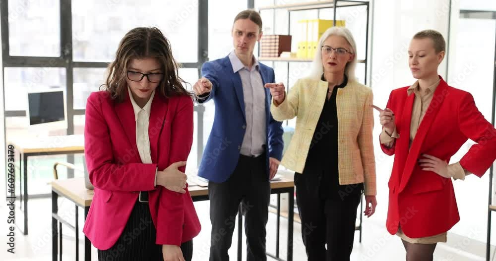Frustrated tired female employee feels stressed, suffers from bad ...